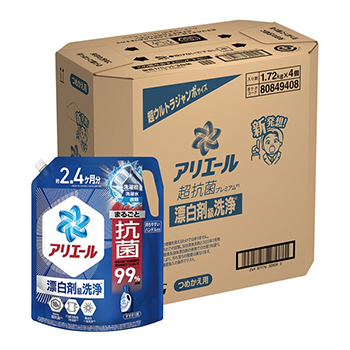 【予約】【ケース販売】P＆G アリエールジェル つめかえ 超ウルトラジャンボサイズ 1720g×4個入り BDC47 【12／1～3配送】 | イオン仙台幸町店 - ネットスーパー